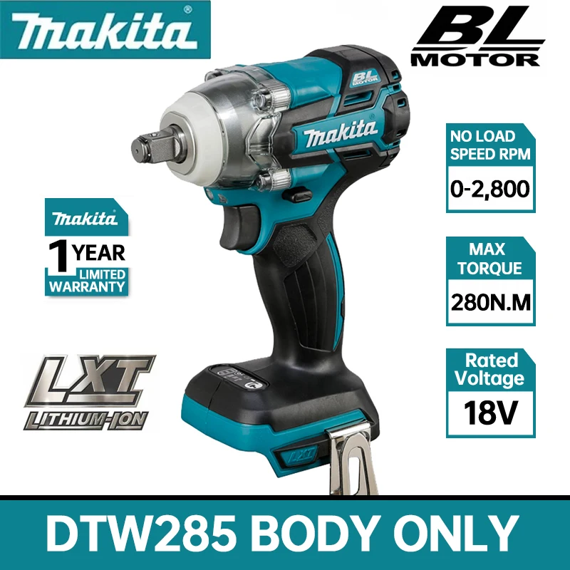 Makita Dtw285z Cordless Impact Wrench 18v Brushless Li-ion Motor High ...