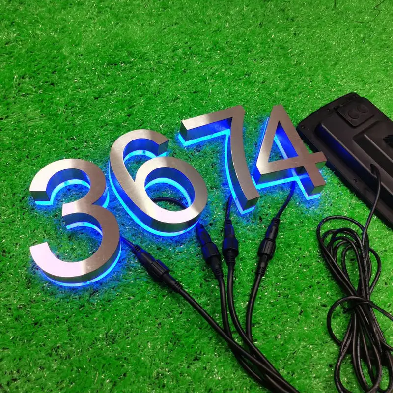 Solar House Number Plaque Address Signs Houses | Solar House Number ...