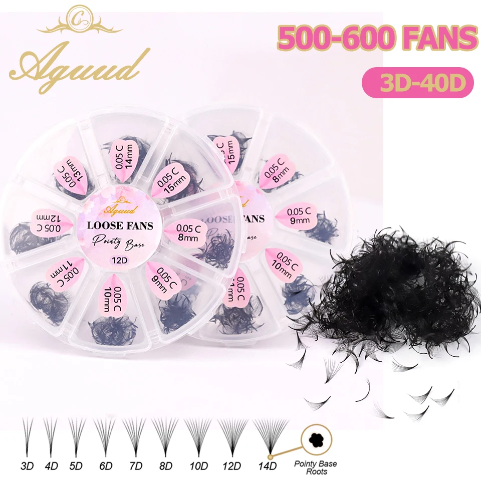 Handmade Premade Loose Fans Pointy Base Lashes 3D 5D 7D 10D 20D 30D ...