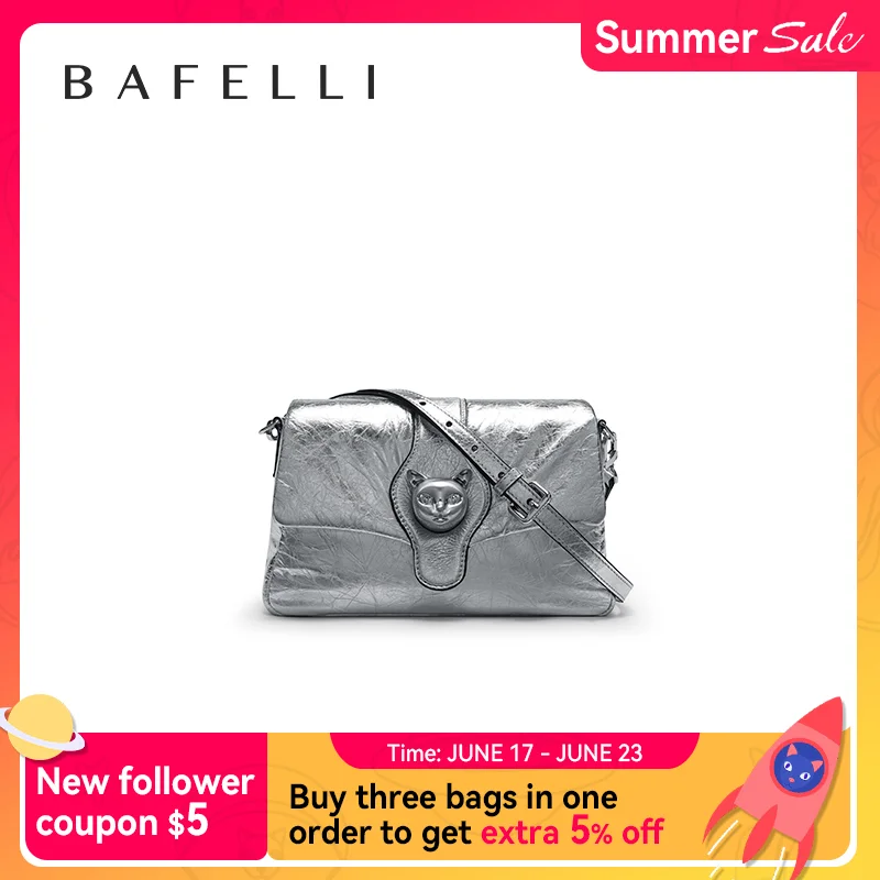 BAFELLI-2023-WOMEN-S-NEW-HANDBAG-TREND-LUXURY-BRAND-SILVER-CASUAL-PURSE-CAT-LEATHER-CROSSBODY ...