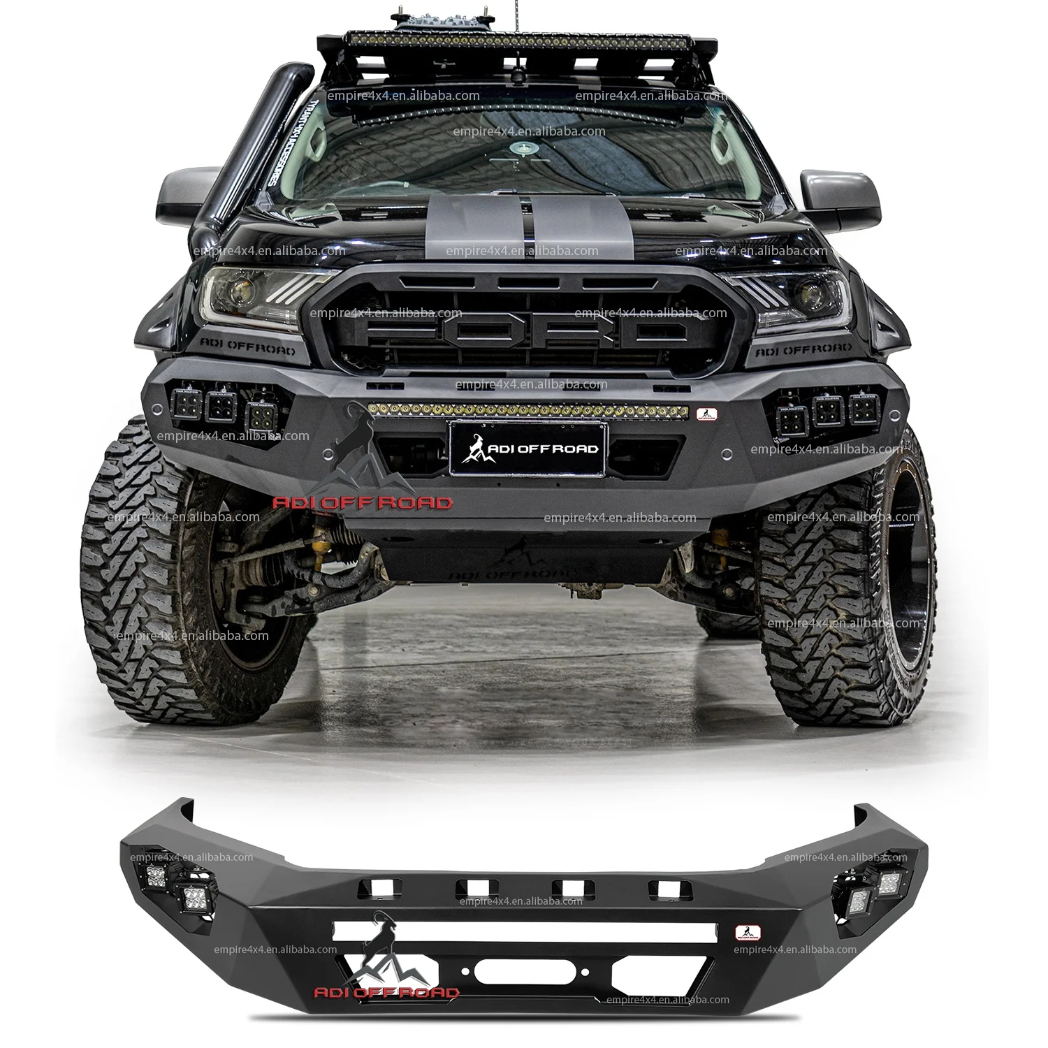 4x4-pickup-STEEL-BUULBAR-REAR-BUMPER-FRONT-BUMPER-FOR-FORD-RANGER-T6-T7 ...