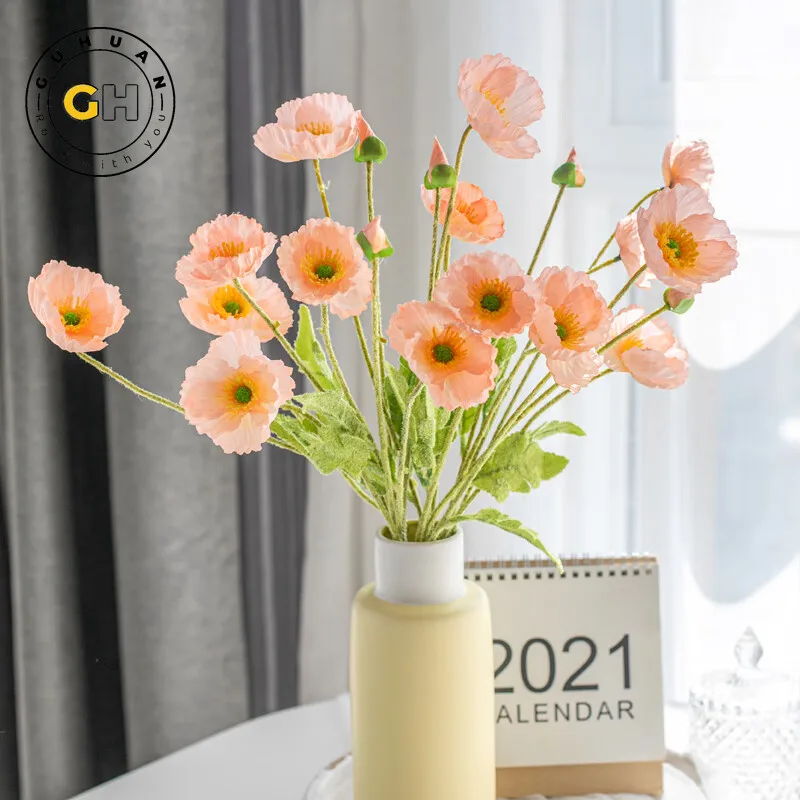 Beautiful-Poppy-Simulation-Flower-Decoration-Set-Photo-Props-Homestays ...