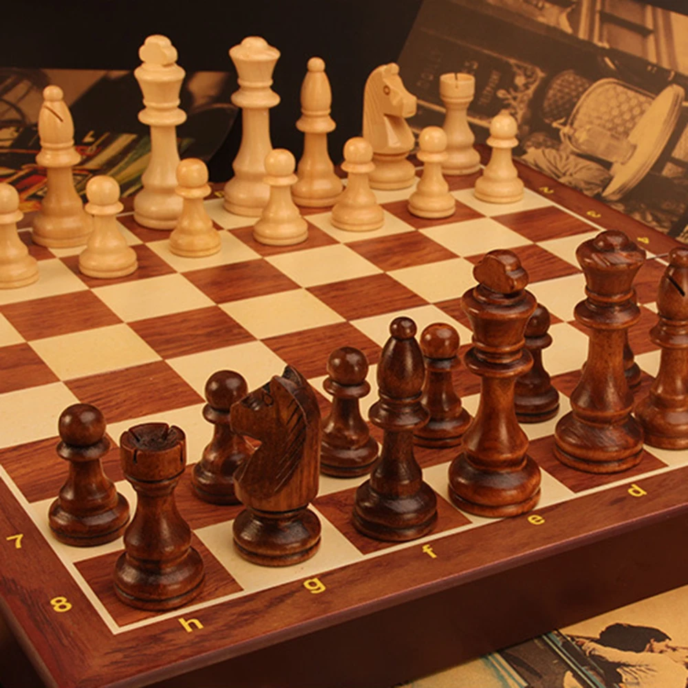 Magnetic-Wooden-Chess-Board-Set-Folding-Travel-Chess-Board-Game-Sets ...