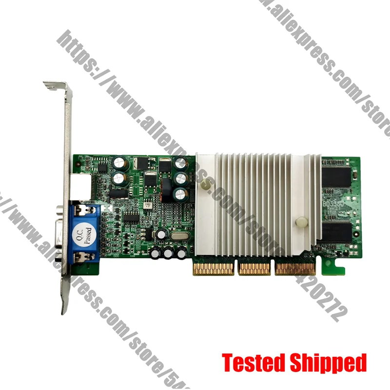 AGP Slot Graphics Card For FX5200 128MB CRT DB15 TVO S-VIDEO output ...