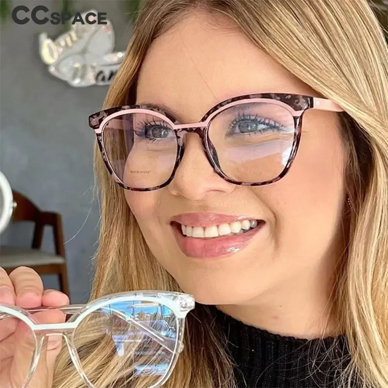 55119-Plastic-Titanium-Blue-Light-Blocking-Glasses-Women-Fashion-Square-Leopard-Eyeglasses-Big ...