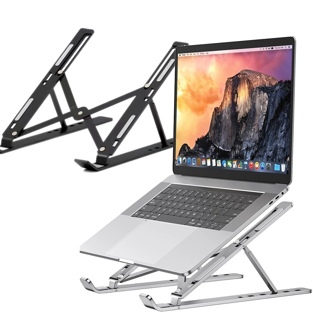Aluminum-Laptop-Stand-Notebook-Support-Computer-Portable-Bracket-Holder ...