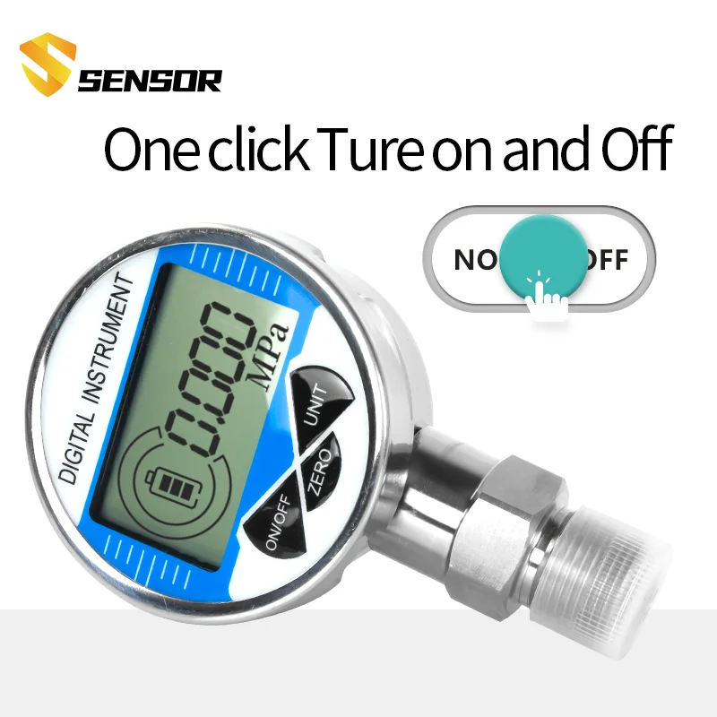 Manómetro electrónico de 60mm, pantalla Digital LCD, medidor de presión negativa de vacío ...