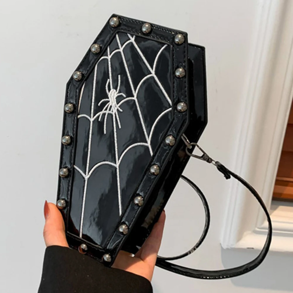 Women Coffin Satchel Purse Strap Adjustable Gothic Crossbody Bag ...