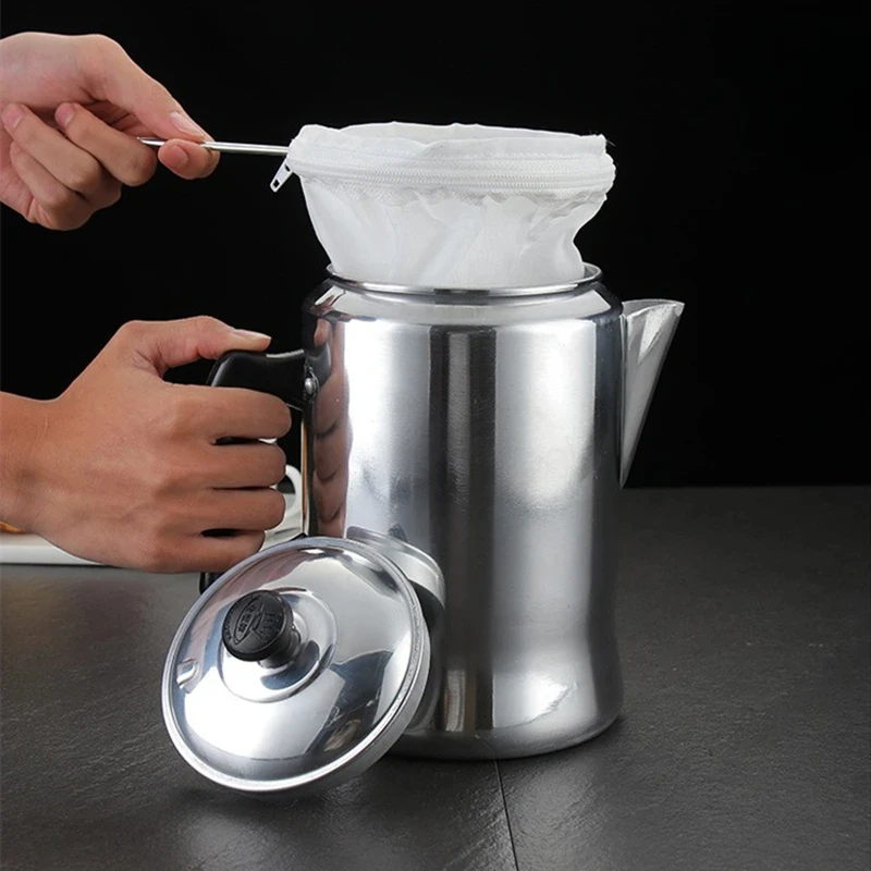 Hong Kong Style Coffee Percolators Aluminum Alloy Milk Tea Pot Hand ...