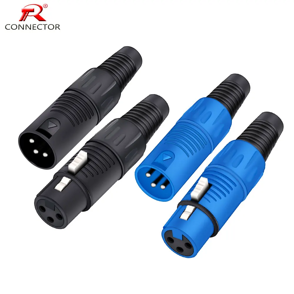 4pcs-3pins-XLR-male-plug-connector-for-Audio-Microphone-MIC-High ...