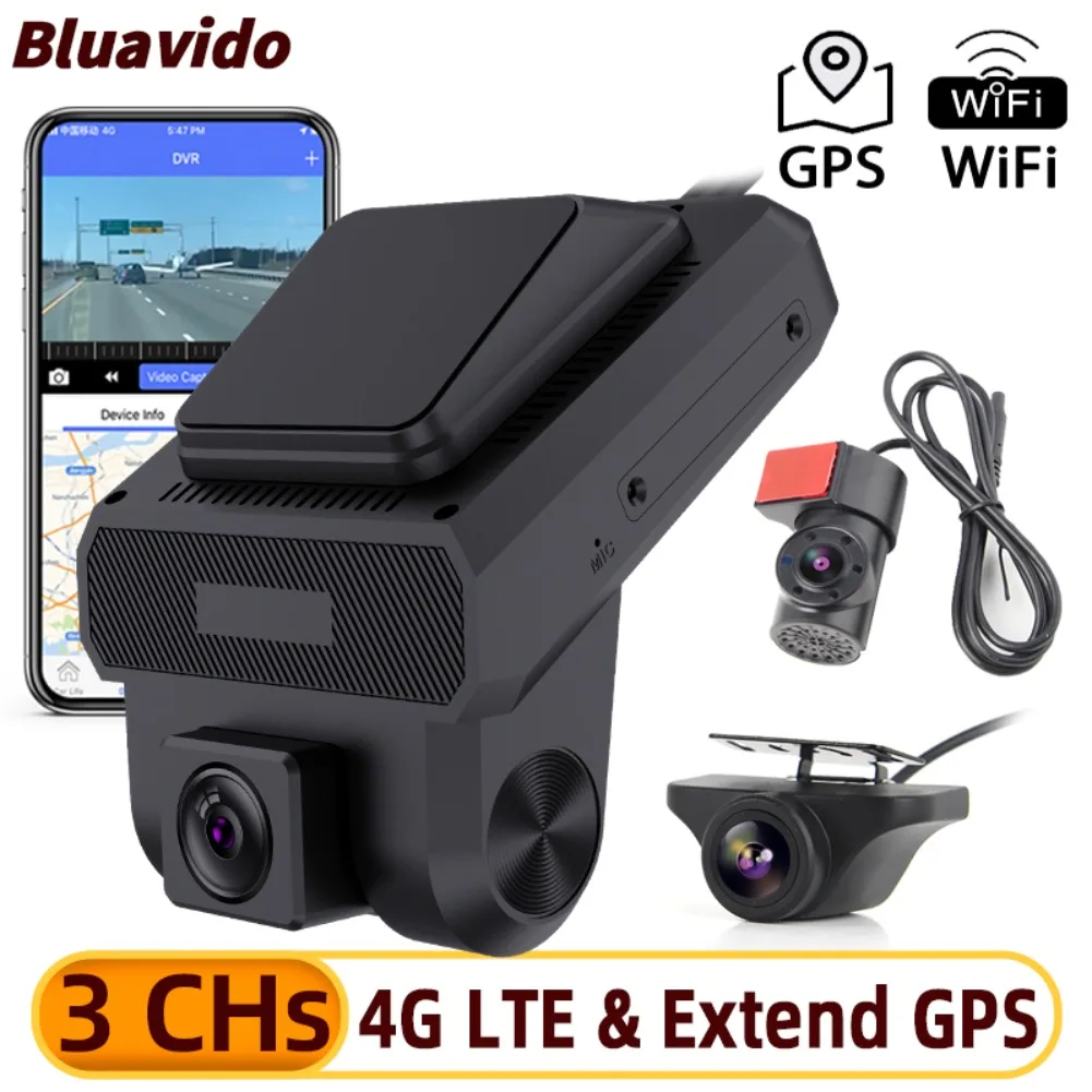 3-c-maras-4G-LTE-Dash-Cam-vigilancia-GPS-Full-HD-1080P-grabadora-de-v ...