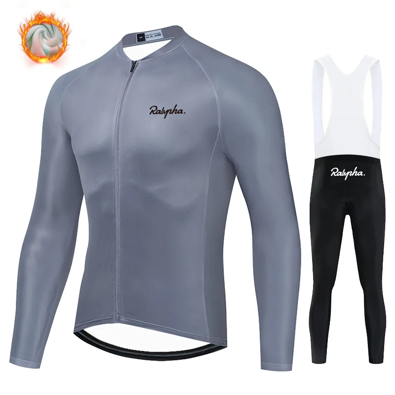 2023 Bike Cycling Jersey Winter Thermal Fleece Long Sleeve Suit Ropa Ciclismo Wamr Bicycle ...