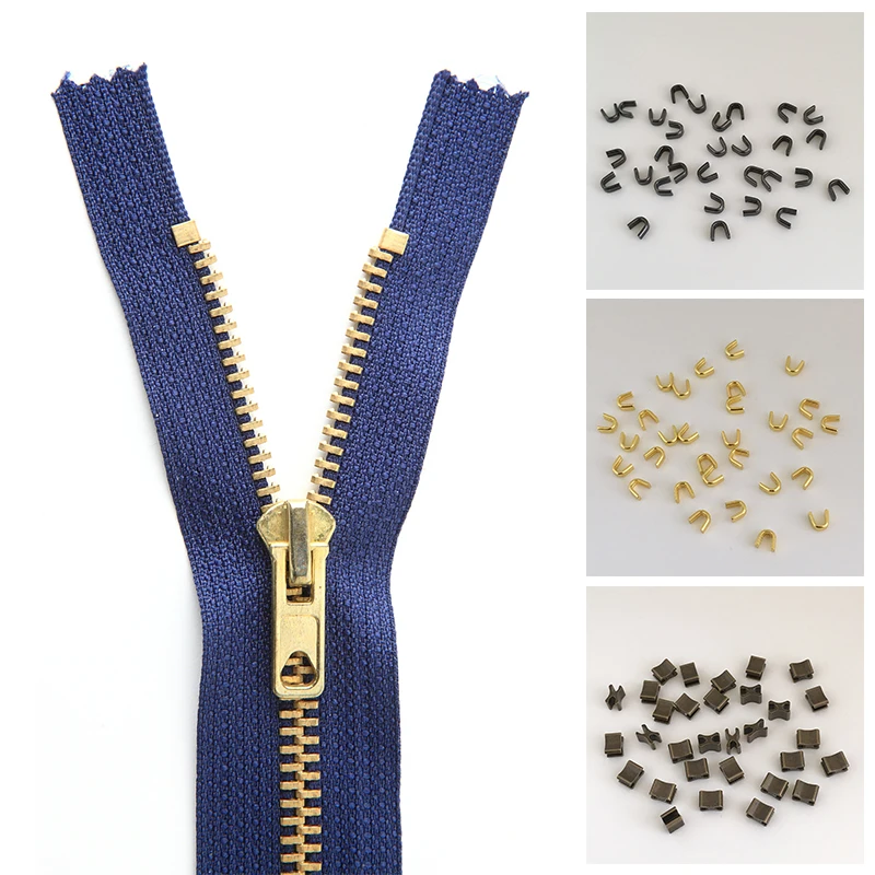 10Pcs/Lot #3 #5 #8 High Quality U-shaped Zipper Stopper Top Stop Bottom ...