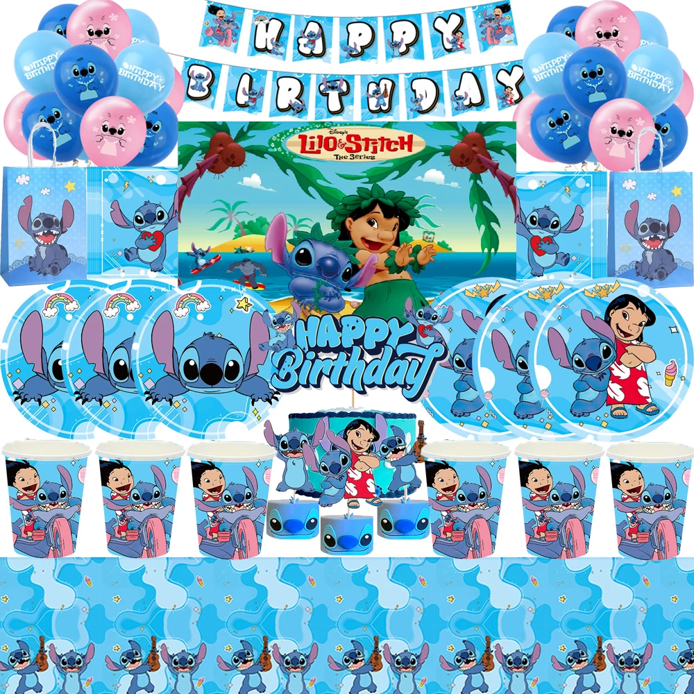 Disney-Lilo-Stitch-Birthday-Party-Decorations-Stitch-Balloon-Disposable ...