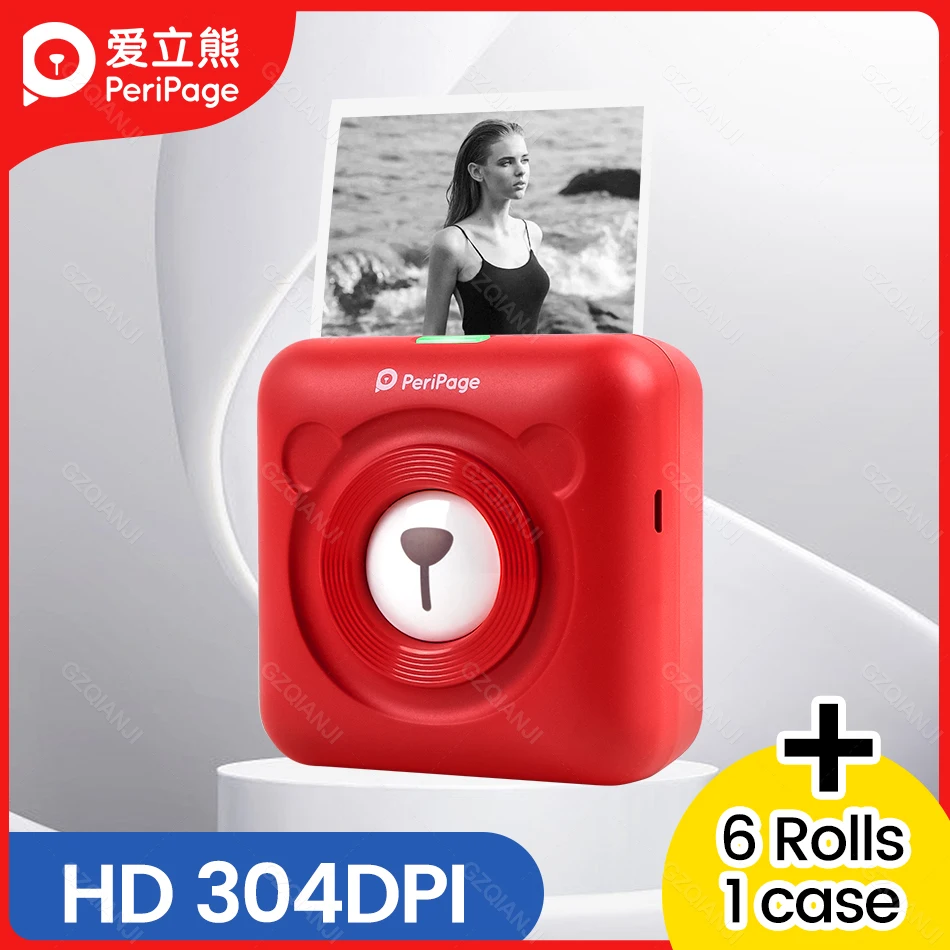 Peripage 304dpi Bluetooth Portable Printer High Resolution A6 Mini ...