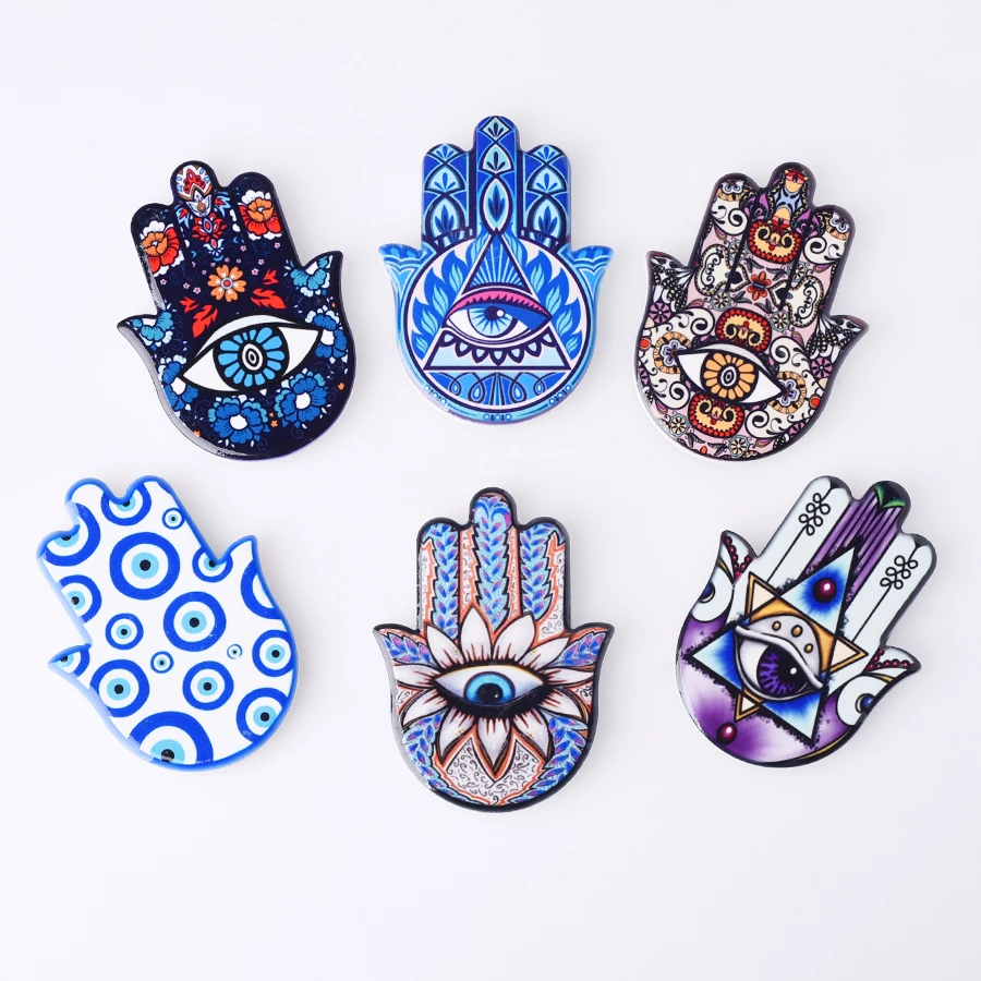 Creative-Ceramic-Hand-Refrigerator-Magnetic-Stickers-Hamsa-Refrigerator ...