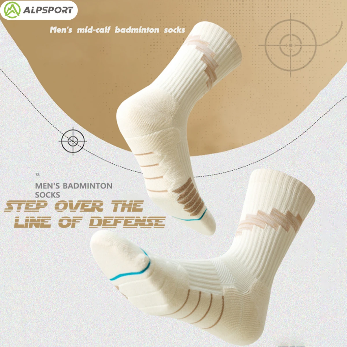 ALP-Sports-Socks-Cotton-Anti-slip-Training-Breathable-Mid-length ...