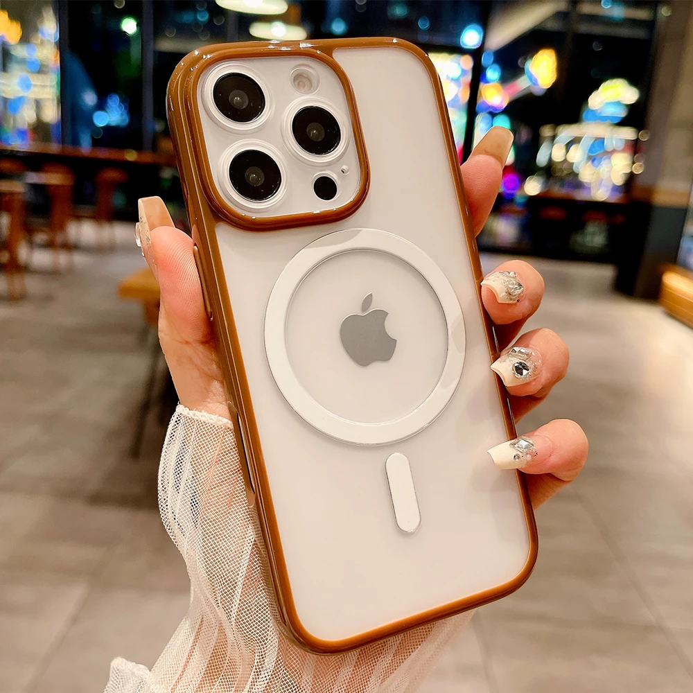 Desert-Titanium-fine-hole-magnetic-charging-phone-case-for-iPhone-16-15 ...