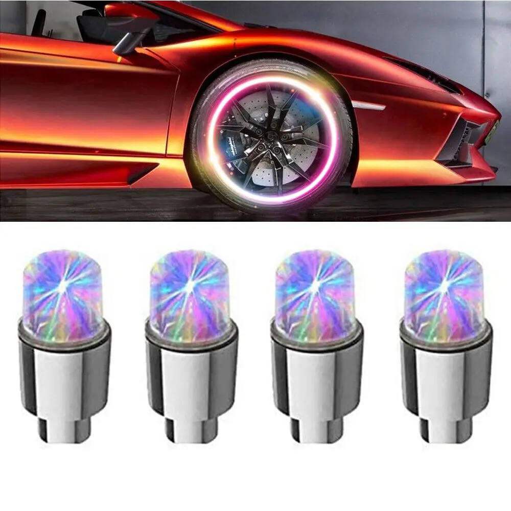 4Pcs-Colorful-Car-Tire-Valve-Caps-LED-Car-Motorcycle-Cycling-Wheel ...