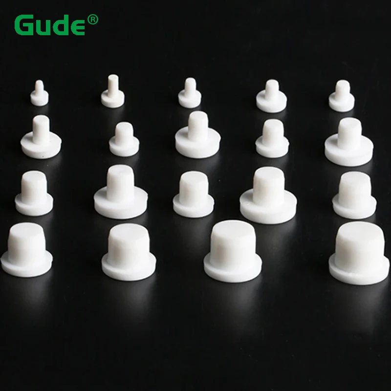 2mm-14mm White Silicone Rubber Hole Plugs Solid T Type High Temperature ...