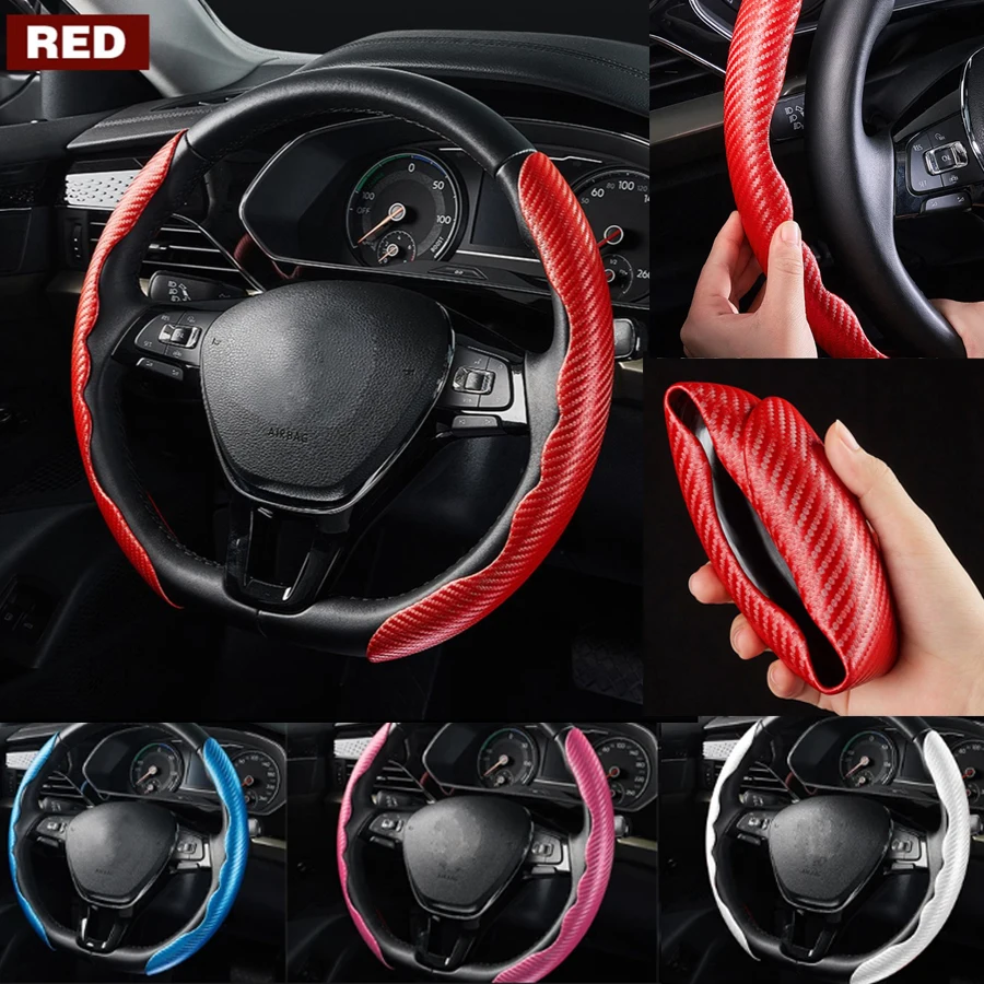 36cm-Car-Steering-Wheel-Cover-Non-slip-Carbon-Fiber-Ultra-thin-Card ...