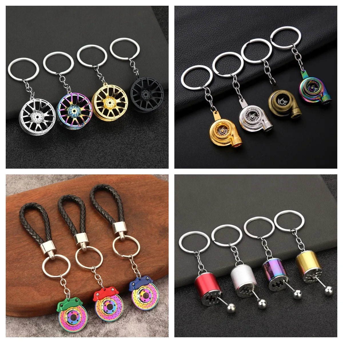 Creative-Classic-Mini-Turbo-Hub-Keychain-For-Women-Men-Metal-Auto-Parts ...