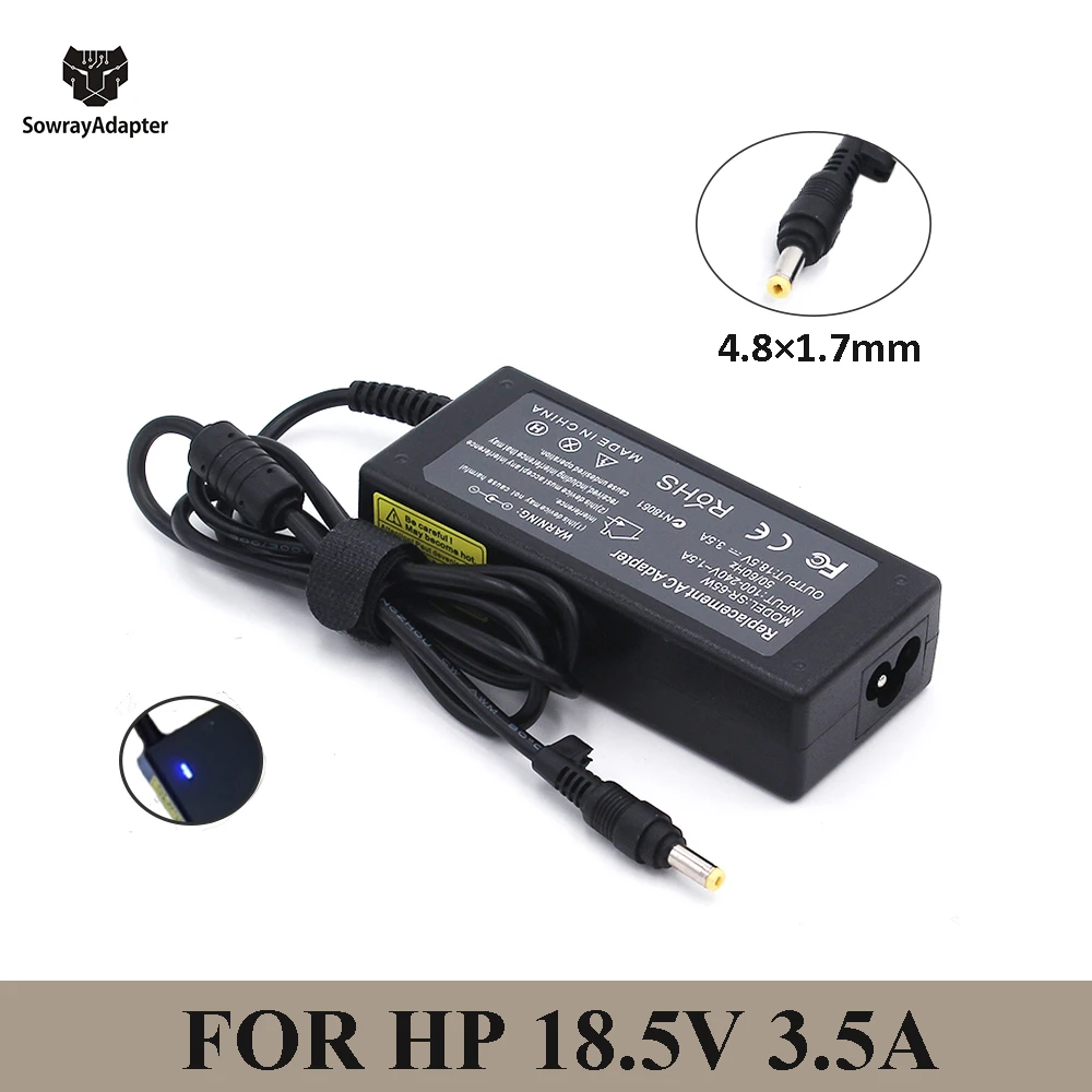 18.5v 3.5a 4.8*1.7mm 65w Ac Laptop Charger Adapter For Hp Compaq 6720s ...