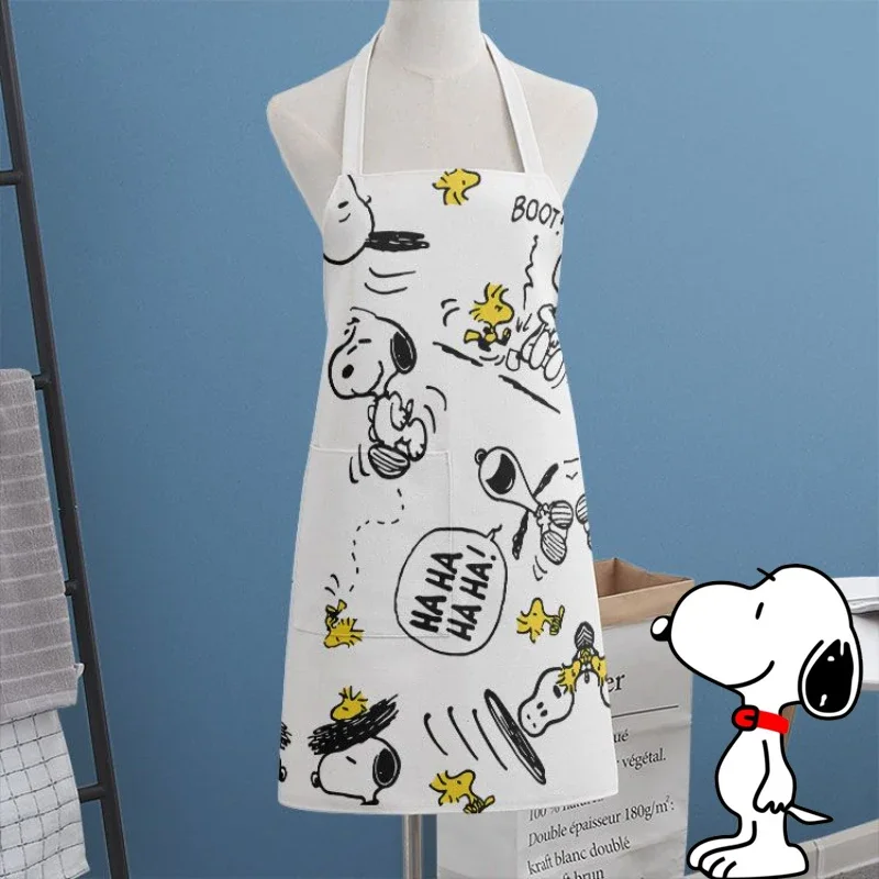 Snoopy-Kitchen-Apron-Women-Home-Kitchen-Waterproof-and-Oilproof-cooking ...