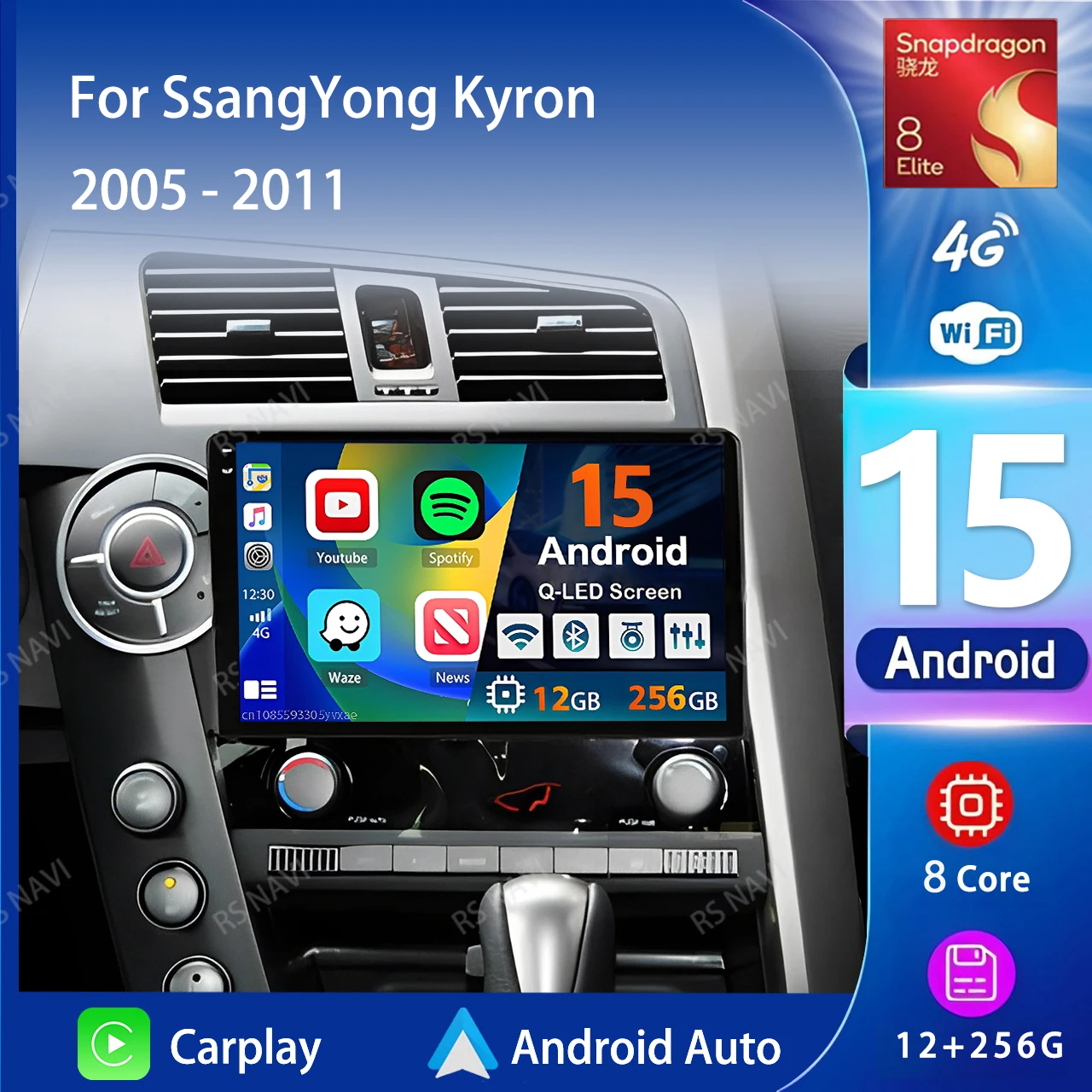 Android 15 For SsangYong Kyron Actyon C100 2005- 2011 2K QLED WIFI Car ...