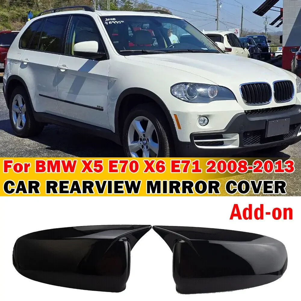 For BMW X5 E70 X6 E71 2008-2013 Car Sticker Rearview Side Mirror Cover ...