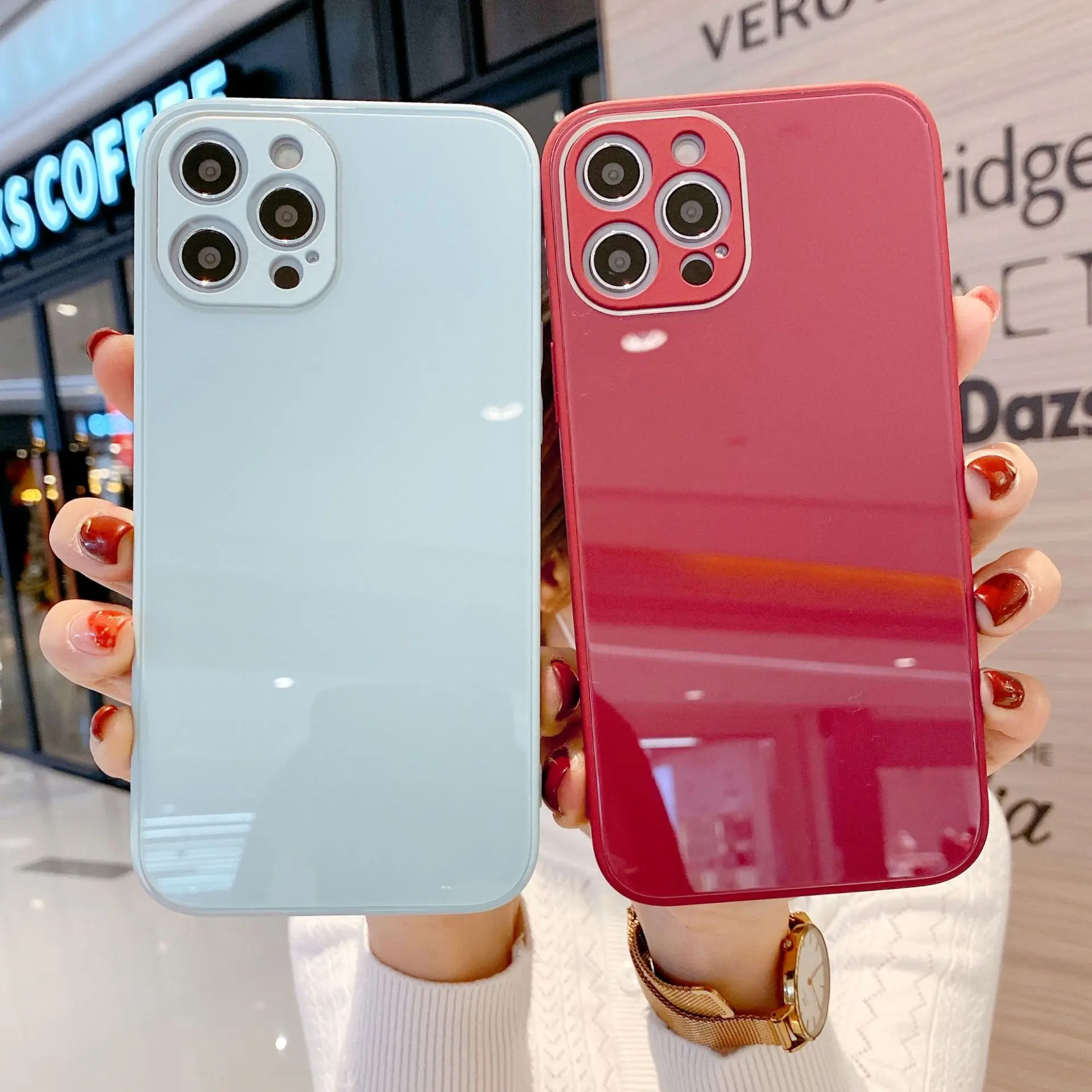 Tempered Liquid Glass Phone Case For Iphone 14 13 12 11 Pro Max Xs Max ...