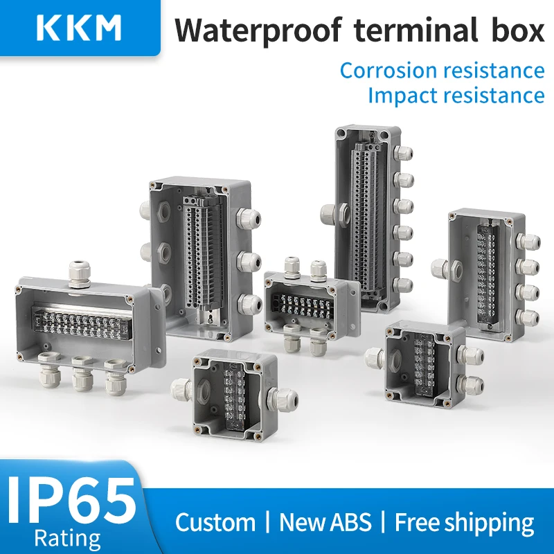 Customized-Outdoor-IP65-Waterproof-Junction-Box-with-Terminal-Block ...