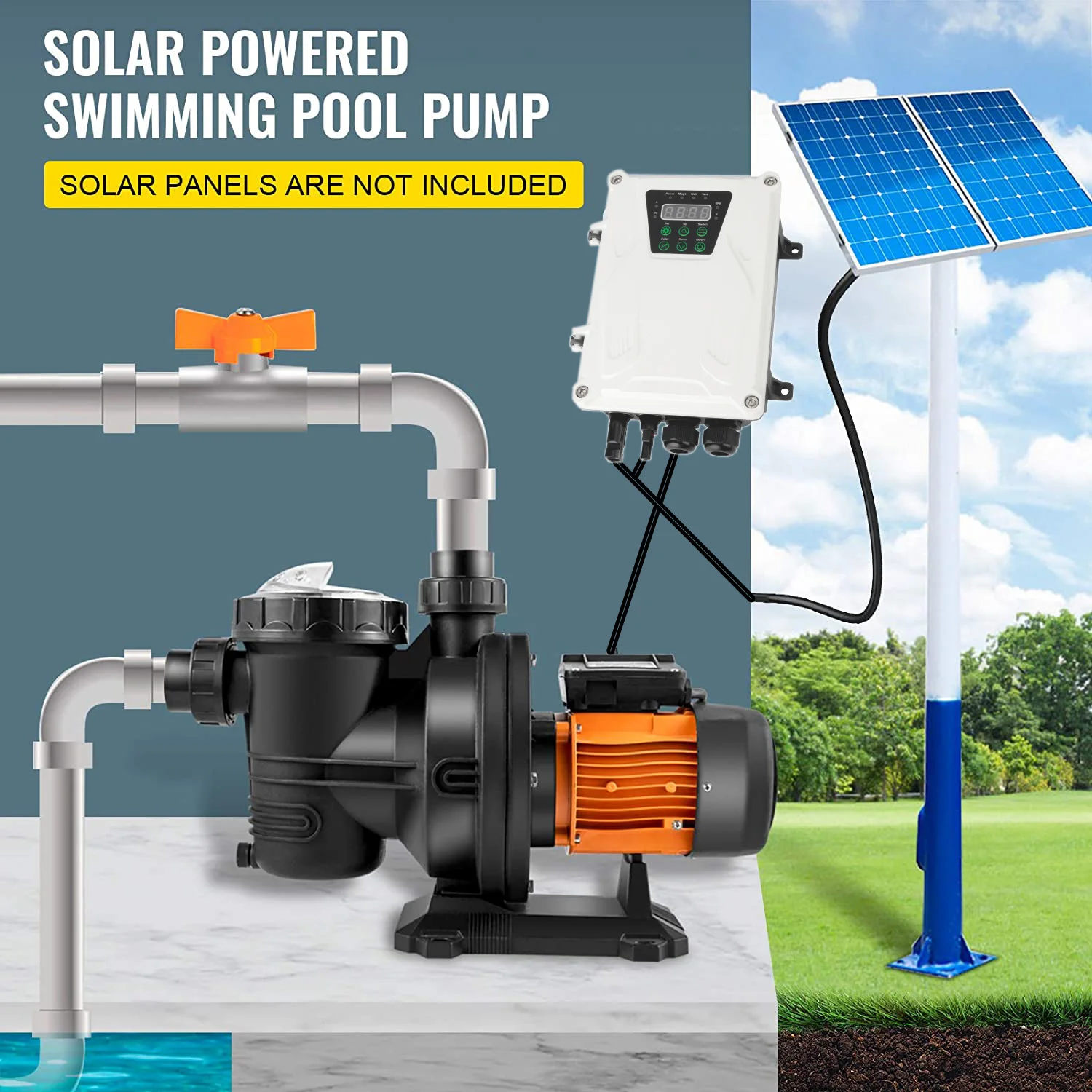 2HP-1500W-Solar-Zwembad-Booster-Pomp-200M-300M-Afstand-Dc-96V-Solar-Op ...