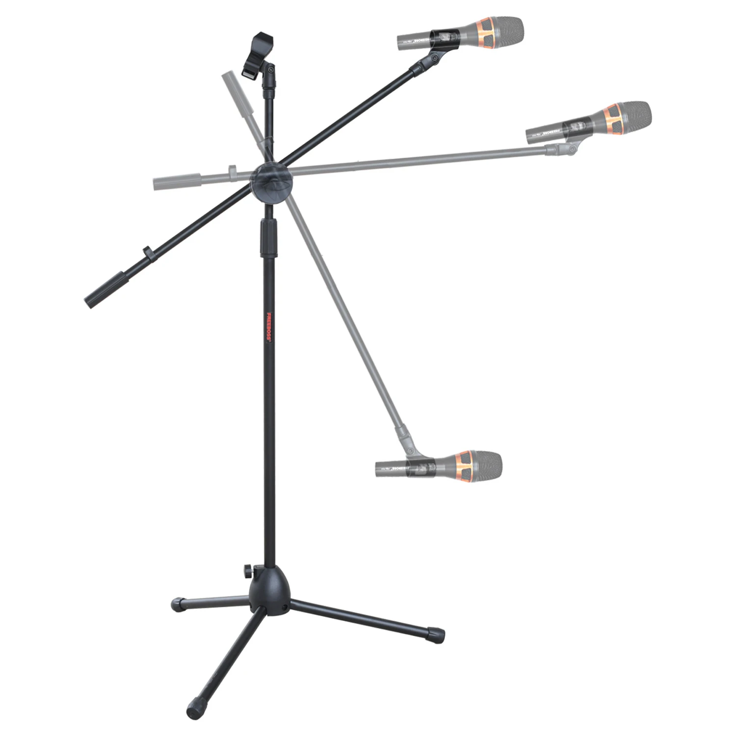 Freeboss Stage Microphone Stand Tripod Floor Mic Support Radio Wireless ...