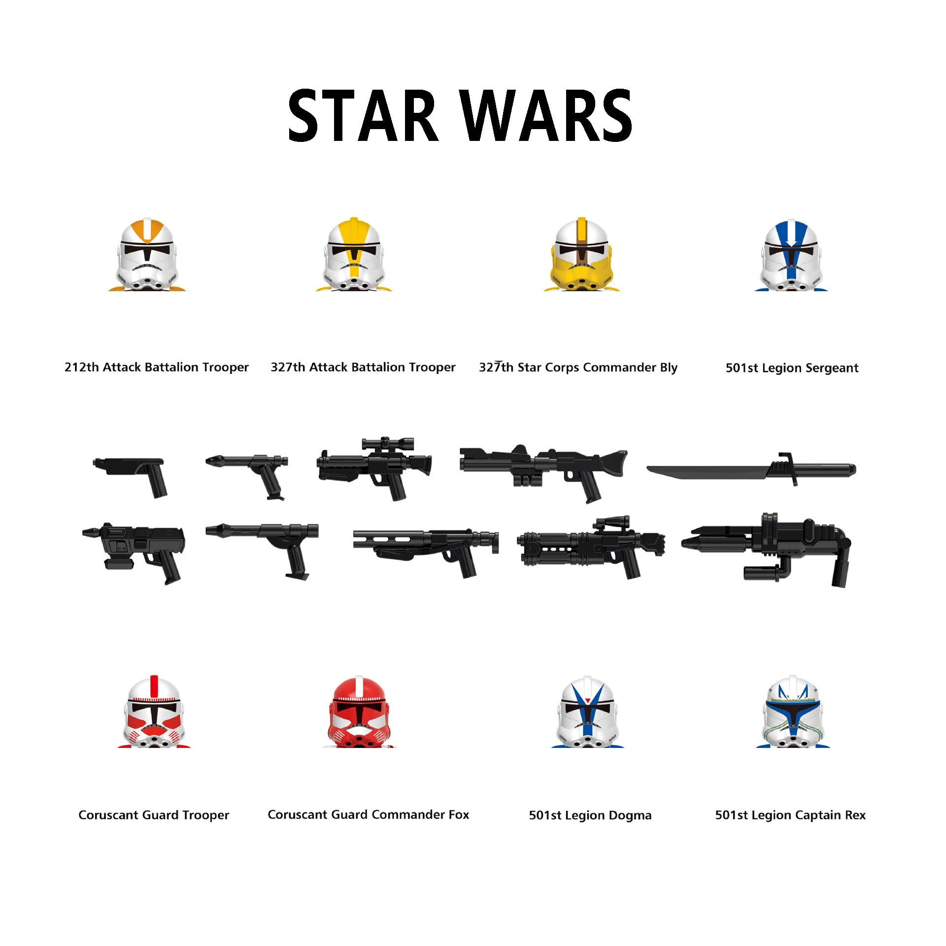 X0300 Building Blocks Clone Troopers series Bricks Figures 327th 212th ...