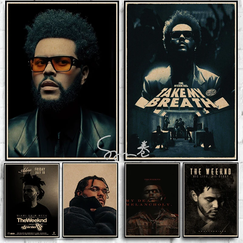 Rap-Rapper-The-Weeknd-Wiken-Posters-Canvas-Printing-Hip-Hop-Wall-Decor ...