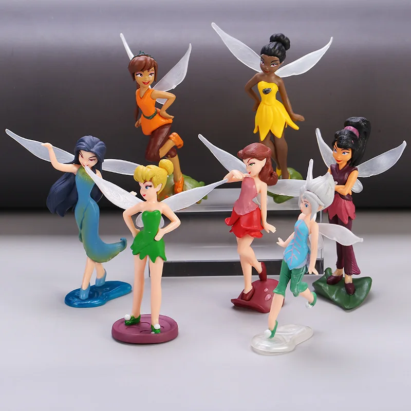 10cm-7Pcs-Set-Cartoon-Disney-Tinker-Bell-Princess-Mini-Doll-Action ...