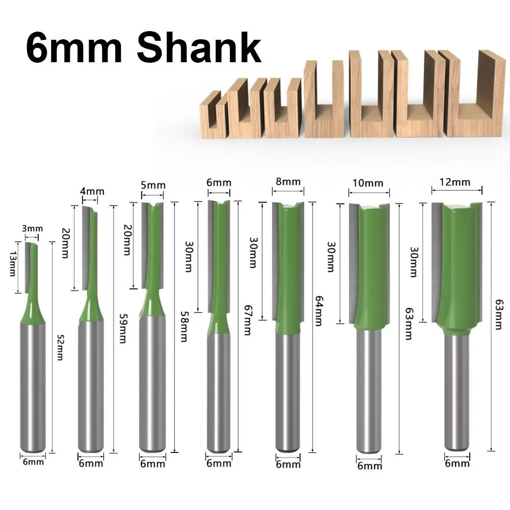 6mm-Shank-Router-Bits-Single-Edge-Double-Edge-Milling-Cutter-Trimmer ...