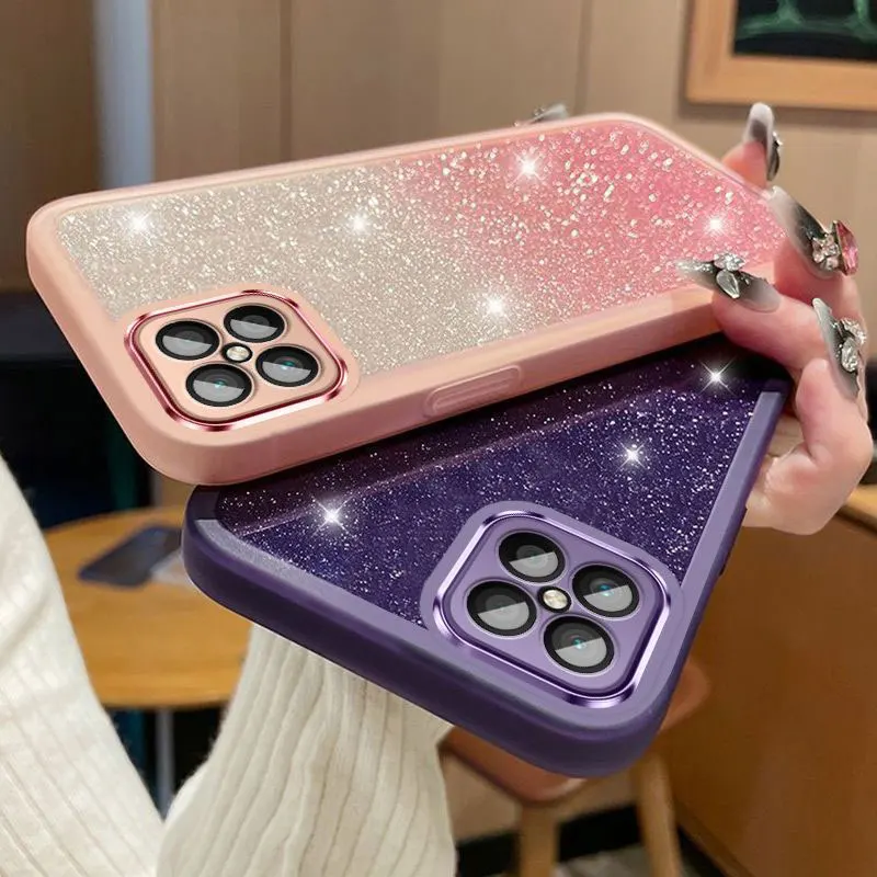 Luxury-Case-For-Honor-x8-4G-Phone-Cover-Shiny-Glitter-Back-Coque-for ...