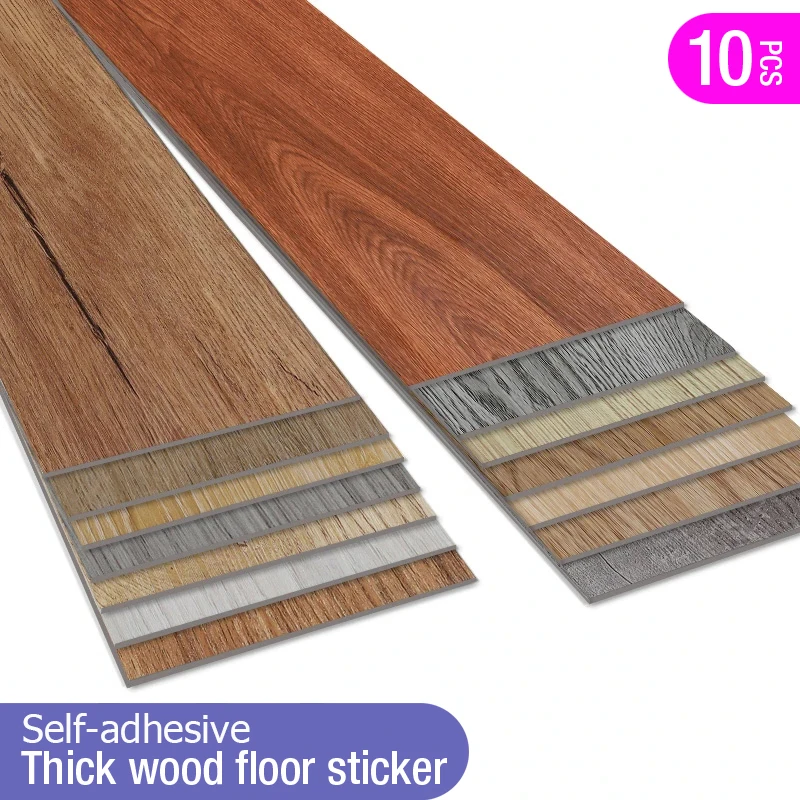 10pc-Self-adhesive-Wood-Grain-Floor-Wall-Sticker-Modern-Style-PVC ...