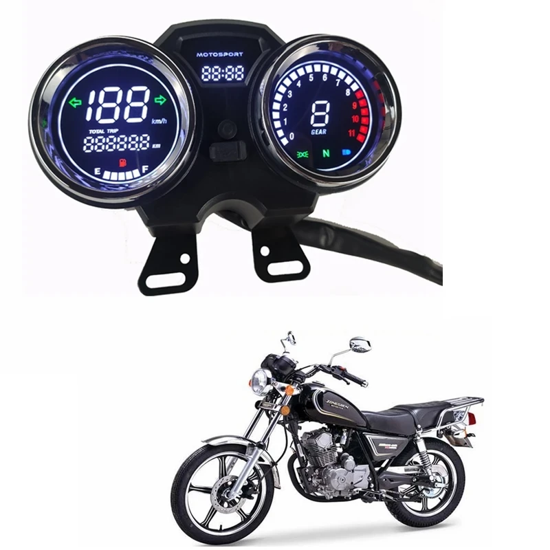 Motocicleta-Digital-LED-Veloc-metro-Instrumento-para-Suzuki-GN125-GN150 ...