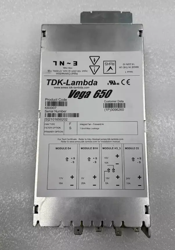 TDK-Lambda vega 650 machine power supply K60007 vega 650 power supply ...