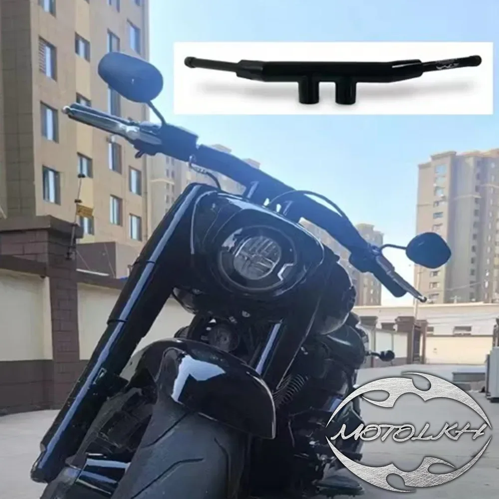 2 inch Motorcycle Handlebar 4" Rise T Bars Drag Bar For Harley Softail ...