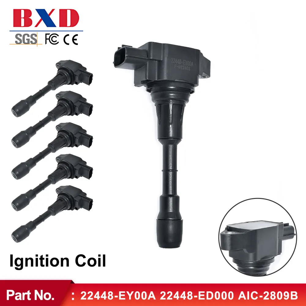 1-6pcs-Ignition-Coil-22448-EY00A-22448-ED000-AIC-2809B-For-Nissan-TIIDA ...