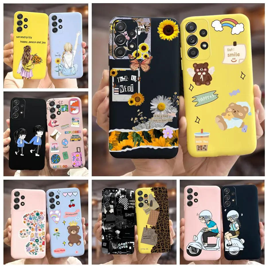 For Samsung Galaxy A32 4G 5G Case New Fashion Comic Candy Painted Back ...