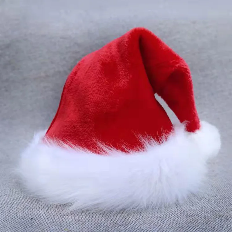 Thicken-Plush-Christmas-Hat-Christmas-Cap-Santa-hat-for-Adults-Kids ...