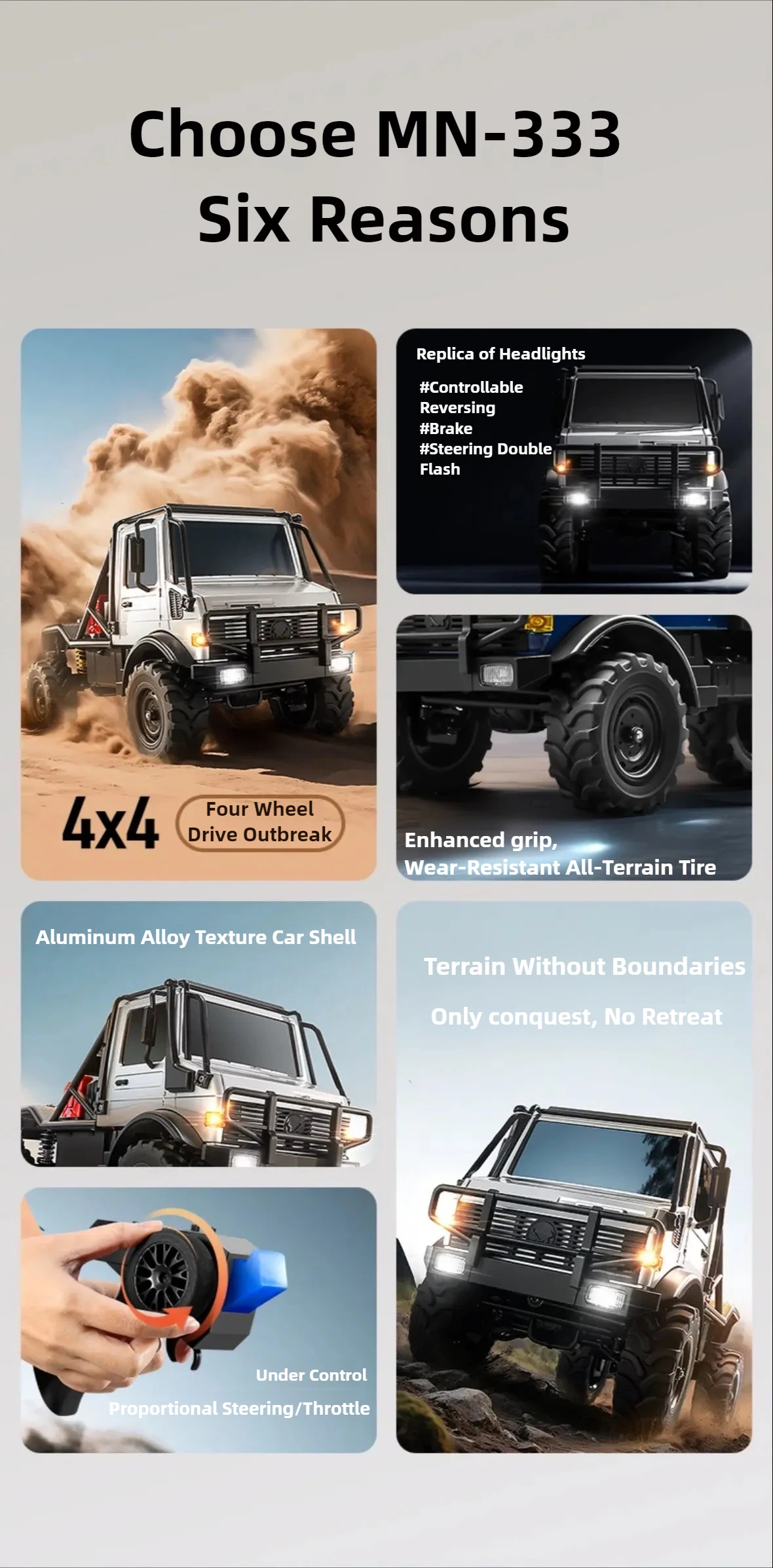 MN333 Unimog U4000 RC Car 1/18 4WD | AliExpress