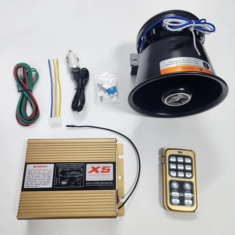 Car-Warning-Horn-Ambulance-Police-Whistle-Siren-Speaker-200W-Wireless ...