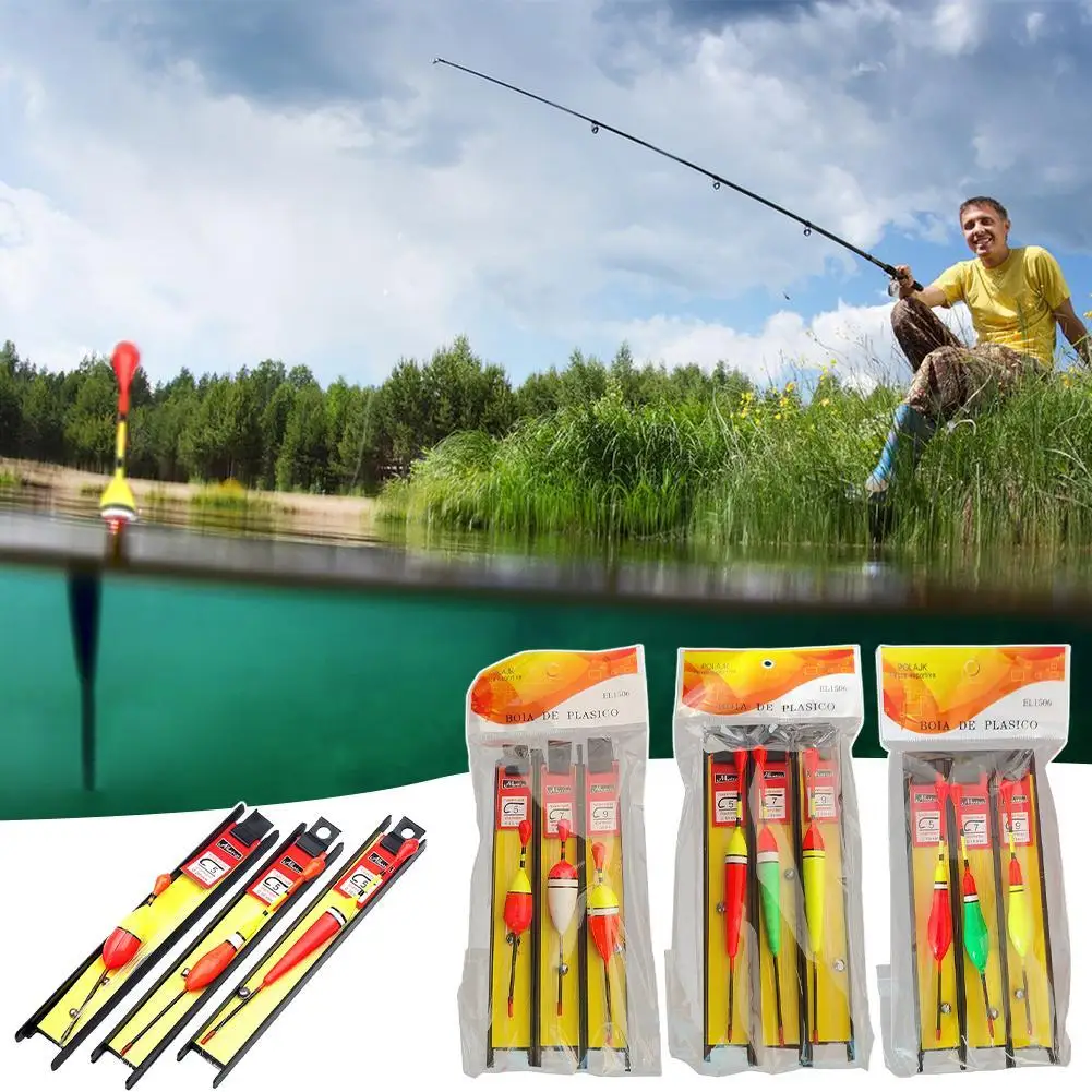 3-Set-Plastic-Fishing-Float-Line-Sinker-For-Various-Fishing ...