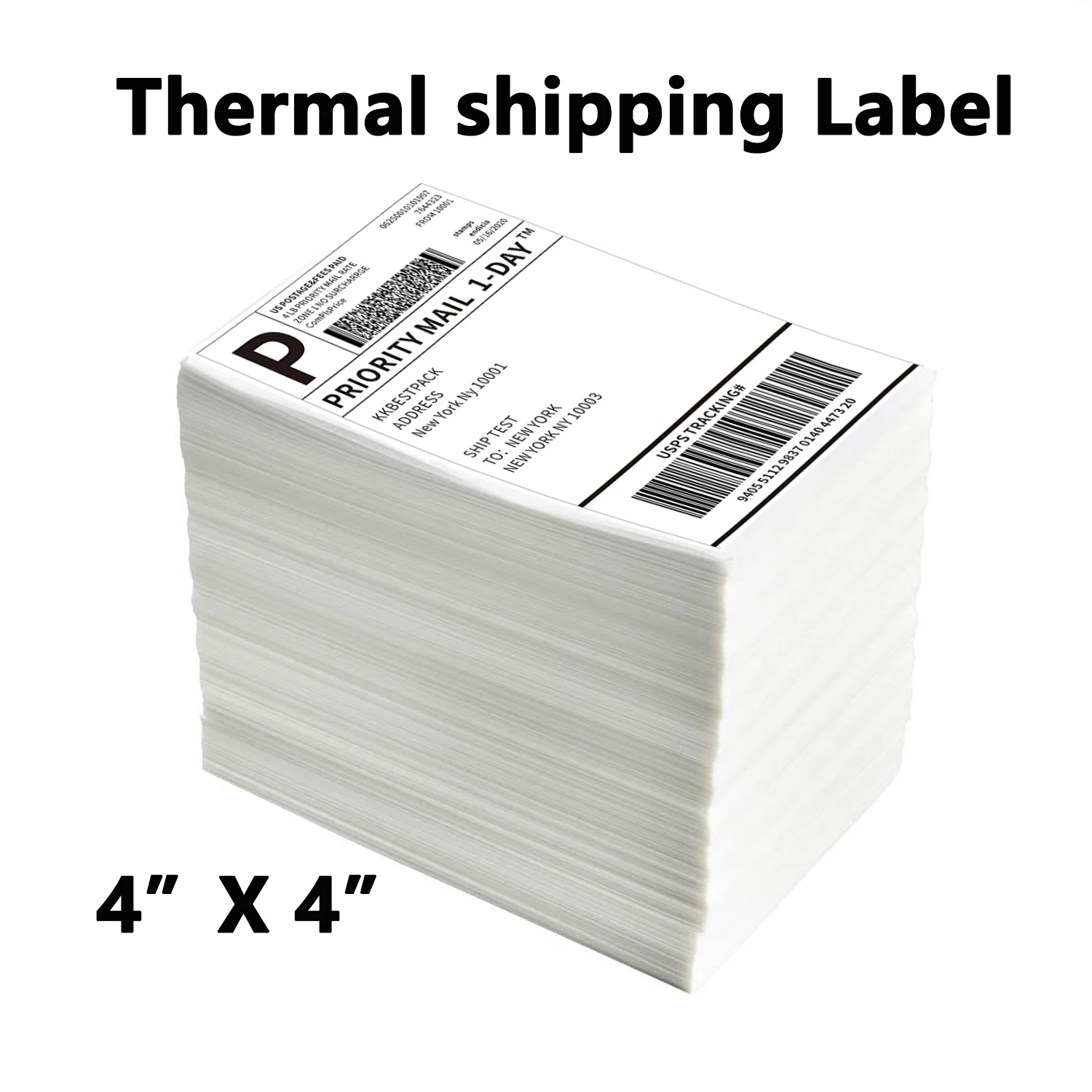 4-4-100-sheets-Adhesive-Shipping-Label-Waterproof-Thermal-Label-Thermal ...
